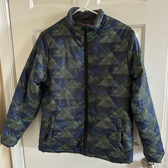 Swiss Tech | Jackets & Coats | Swiss Tech Blue And Green Geometric ...